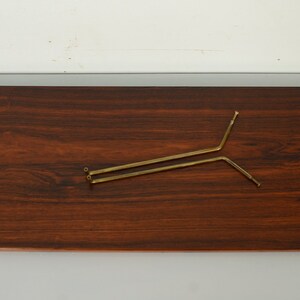Rosewood Shelf and Brass Brackets 12 Inch by HG Furniture Hansen ...