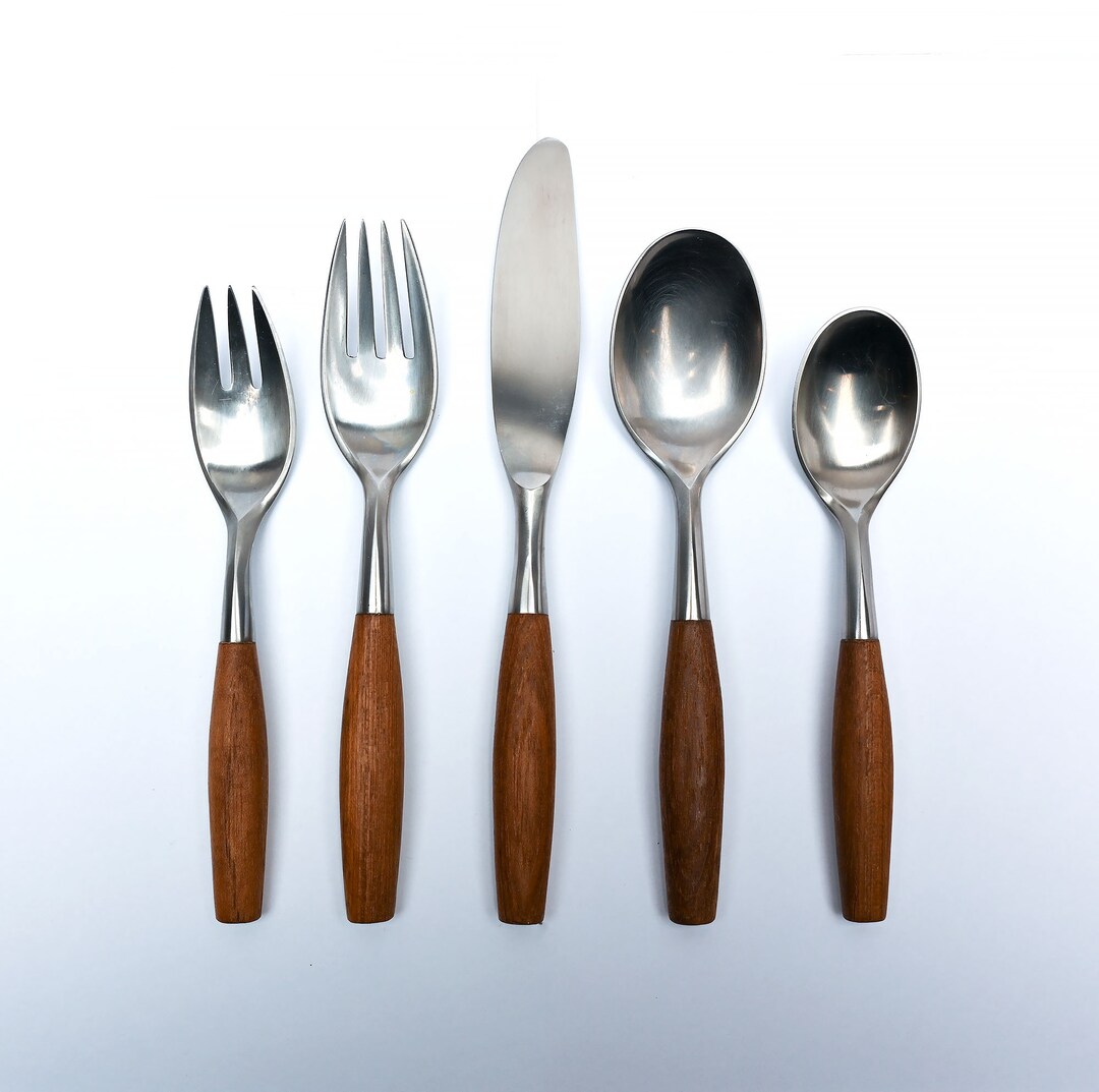 Dansk Fjord Place Setting of 5 Jens Quistgaard Flatware Danish Modern ...