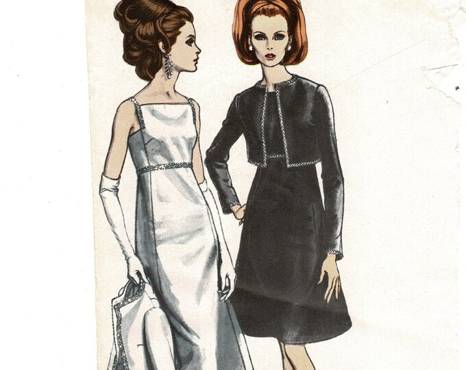 Uncut 1960s Vogue 7249 Sleeveless Cocktail Dress, Formal Evening Gown ...