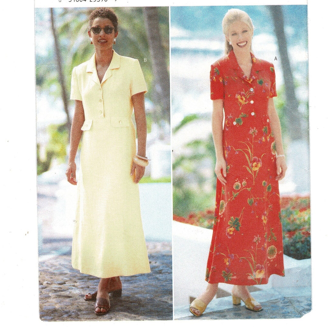 Butterick 4970 Woman DRESS Sewing Pattern: Fitted Bodice, Short Sleeve ...