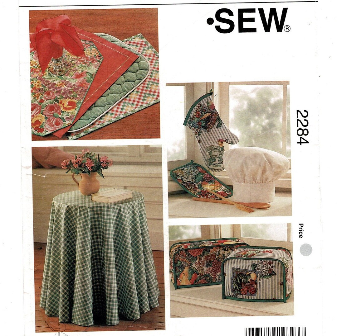 Kwik Sew 2284 Holiday Chef Hat Napkins Placemat Table Cloth Sewing ...