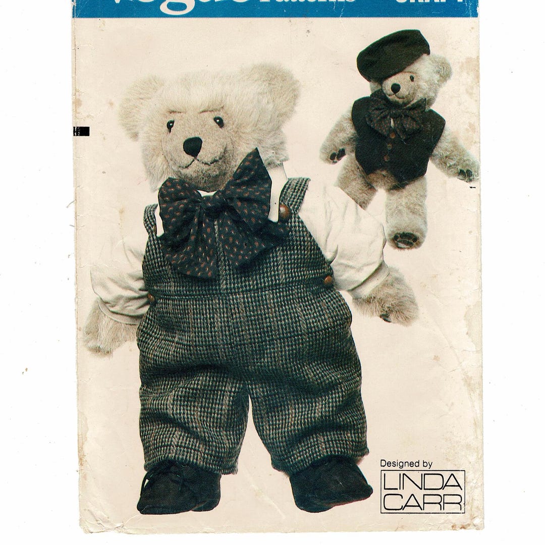 Vogue 8659 Clothes Sewing Pattern for Vogue 23 Inch Stuffed Bear #8658 ...