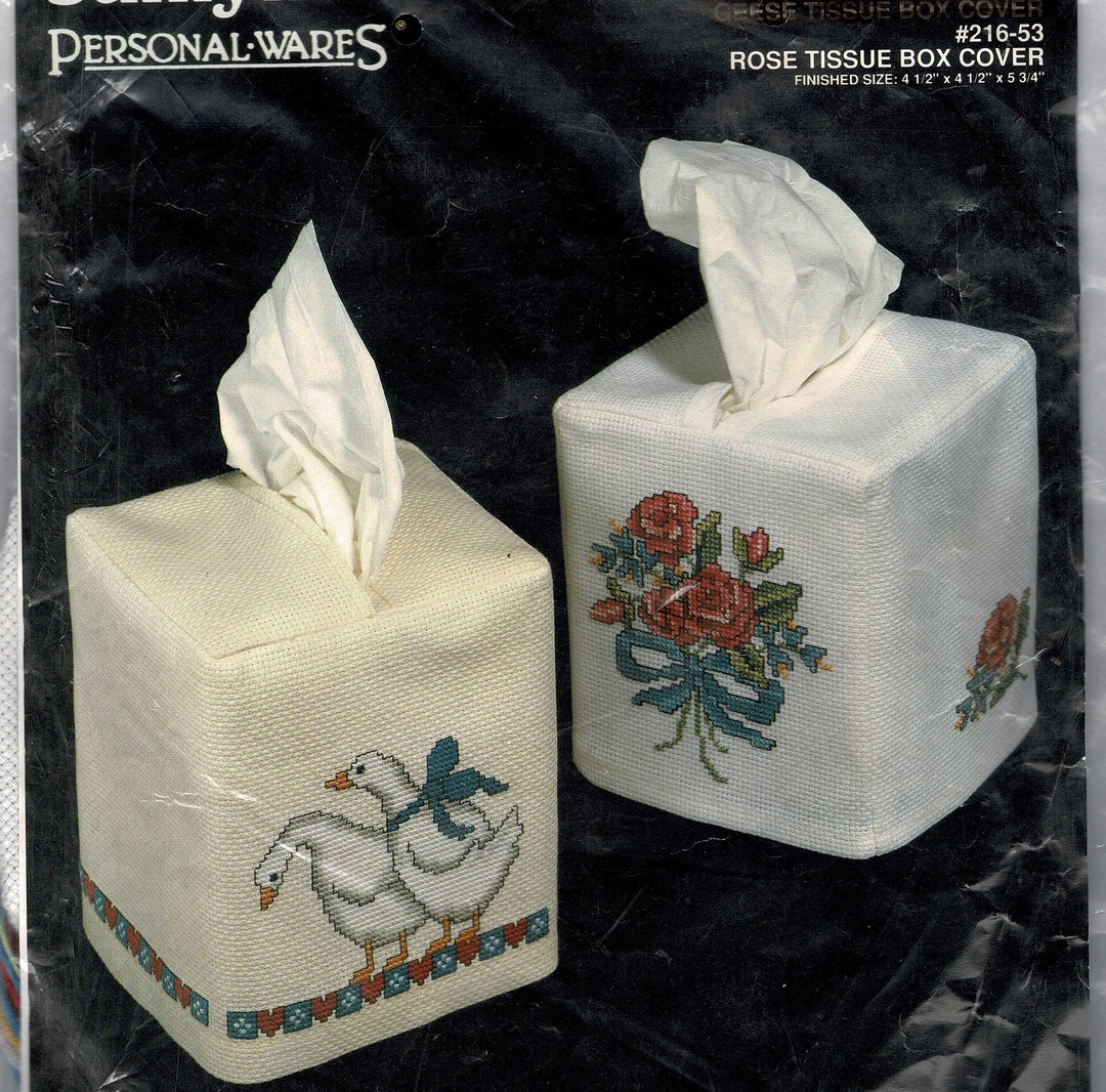 Janlynn KIT, Rose Tissue Box Cover Cross Stitch Kit, 216-53 for Hand ...