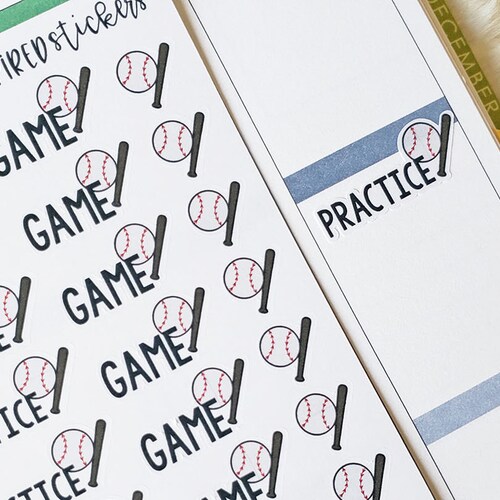 Stickers Paper Stickers, Labels & Tags Baseball Practice Stickers etna ...
