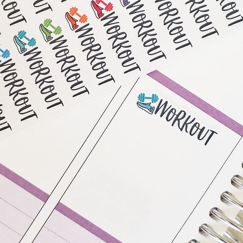 Fitness Planner Stickers PRINTABLE Workout Motivational | Etsy