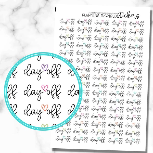 Off Day Stickers - Etsy