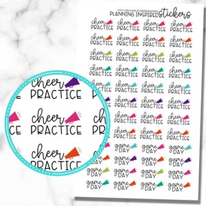 Cheer Stickers, Cheerleading Stickers, Cheer Practice Stickers, Set of ...
