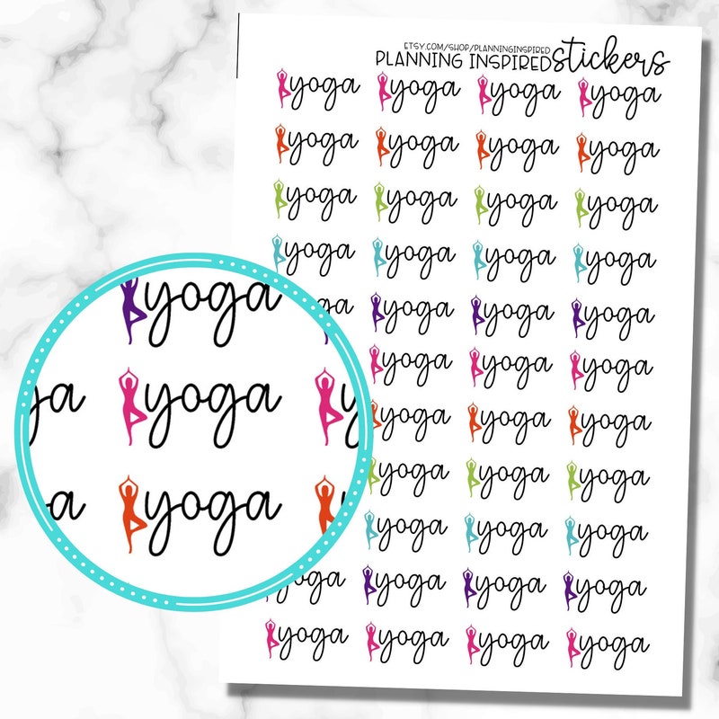 Yoga Stickers - Etsy