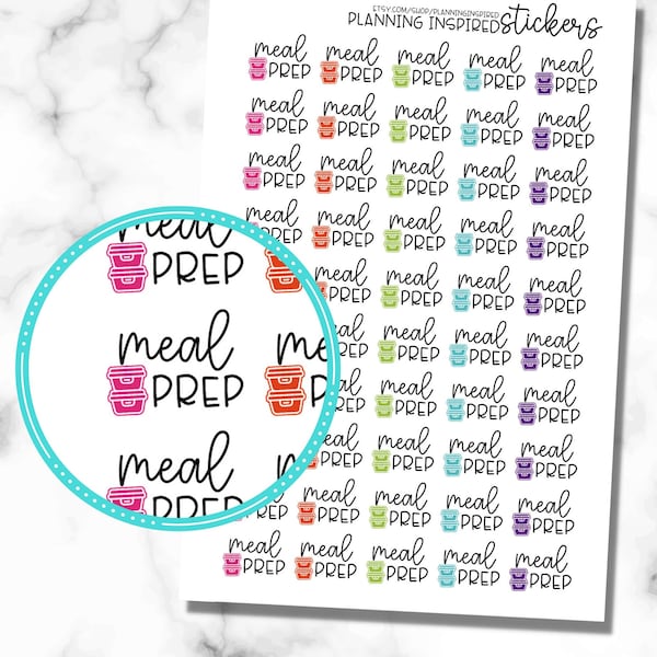 Digital Meal Prep Stickers - Etsy