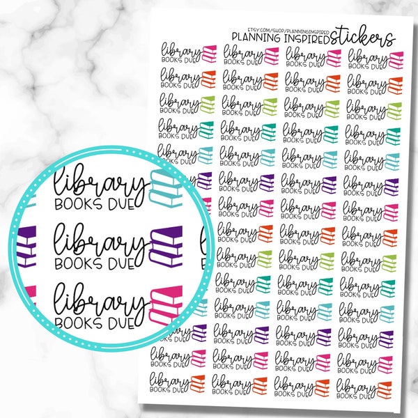 Library Sticker - Etsy