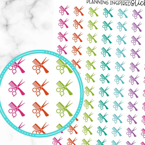 Hair Appointment Stickers Planner Stickers Set of 30 Hair - Etsy