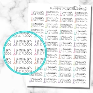 Vacuum Stickers, Cleaning Stickers, Set of 48 Vacuum the Floors ...