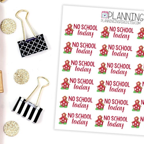 No School Planner Stickers School Stickers Set of 20 Planner - Etsy