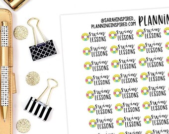 Swim Lesson Stickers | Etsy