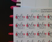 Girls Night Stickers Girls Night Out Stickers Set of 24 | Etsy
