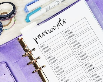 Password Insert | Etsy