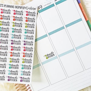 Clean the Kitchen Stickers, Cleaning Stickers, Set of 48 Kitchen ...