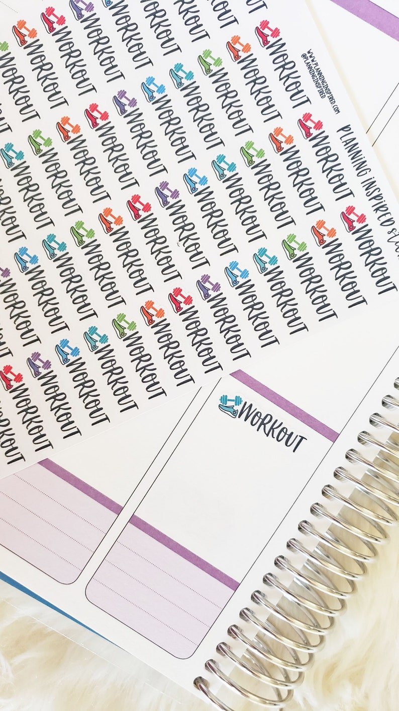 Workout Stickers Exercise Stickers Set of 72 Exercise - Etsy