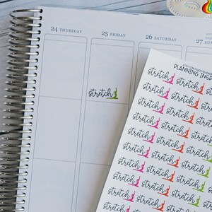 Stretch Stickers, Stretching Stickers, Workout Stickers, Set of 44 ...