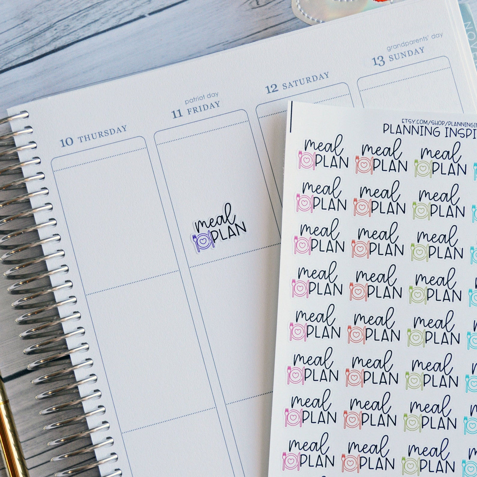Meal Plan Stickers, Meal Planning Stickers, Set of 50 Planner Stickers ...