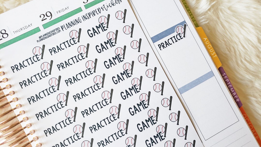 Baseball Stickers Baseball Practice Stickers Baseball Game - Etsy