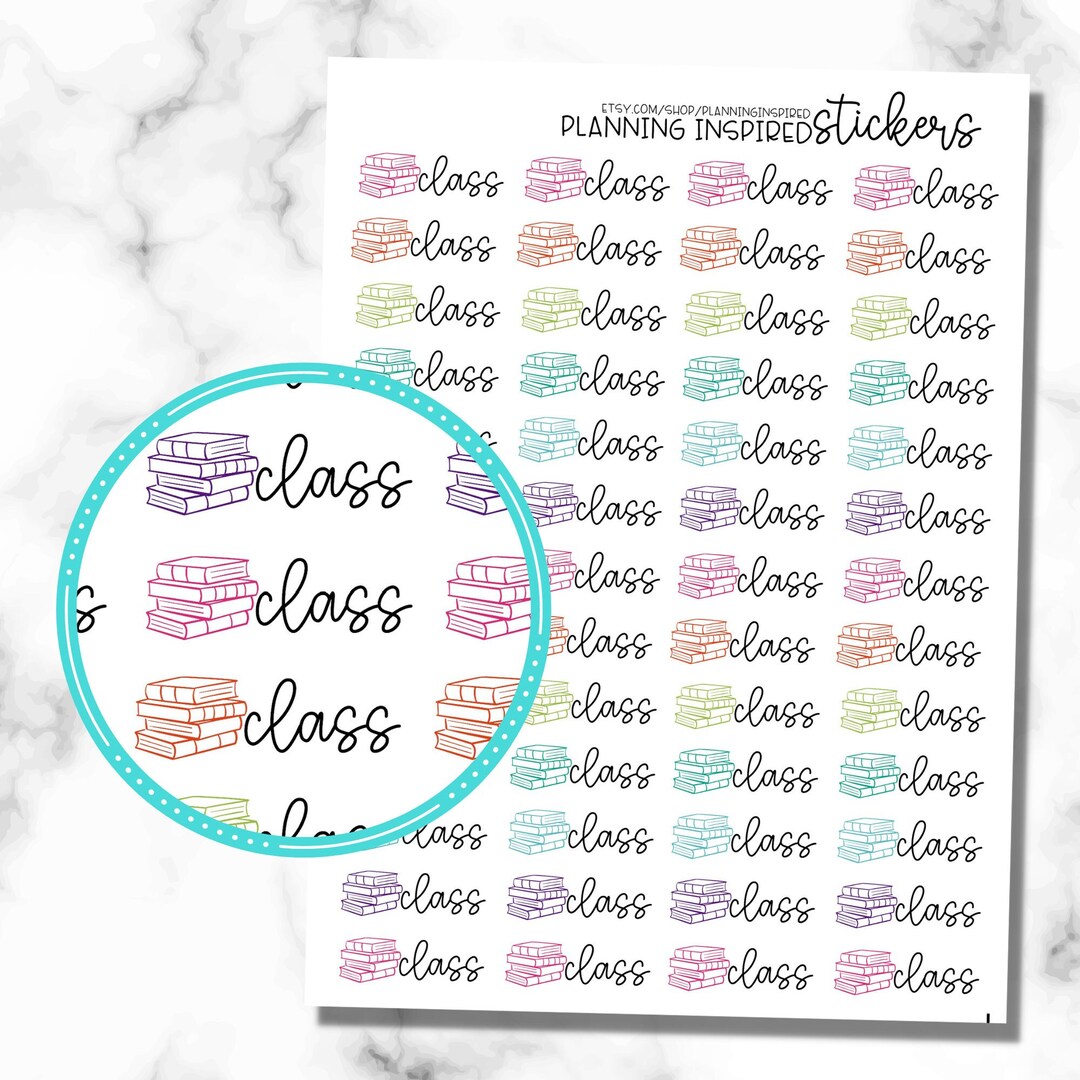 Class Stickers, Set of 52 College Student Stickers, College Stickers - Etsy
