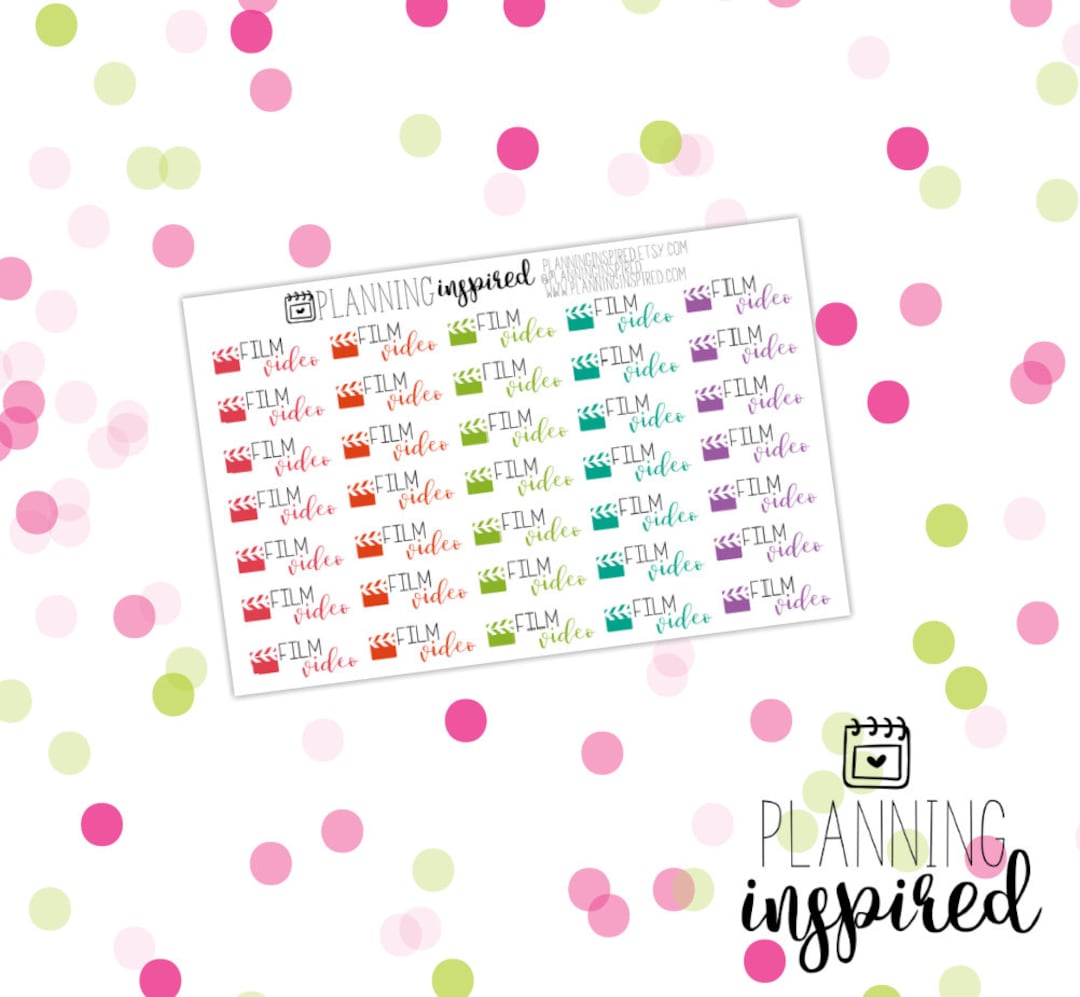 Film Stickers Youtube Stickers Vlogging Stickers Filming - Etsy