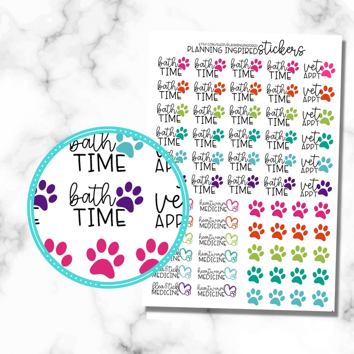Dog Stickers Pet Stickers Dog Care Stickers Pet Care - Etsy
