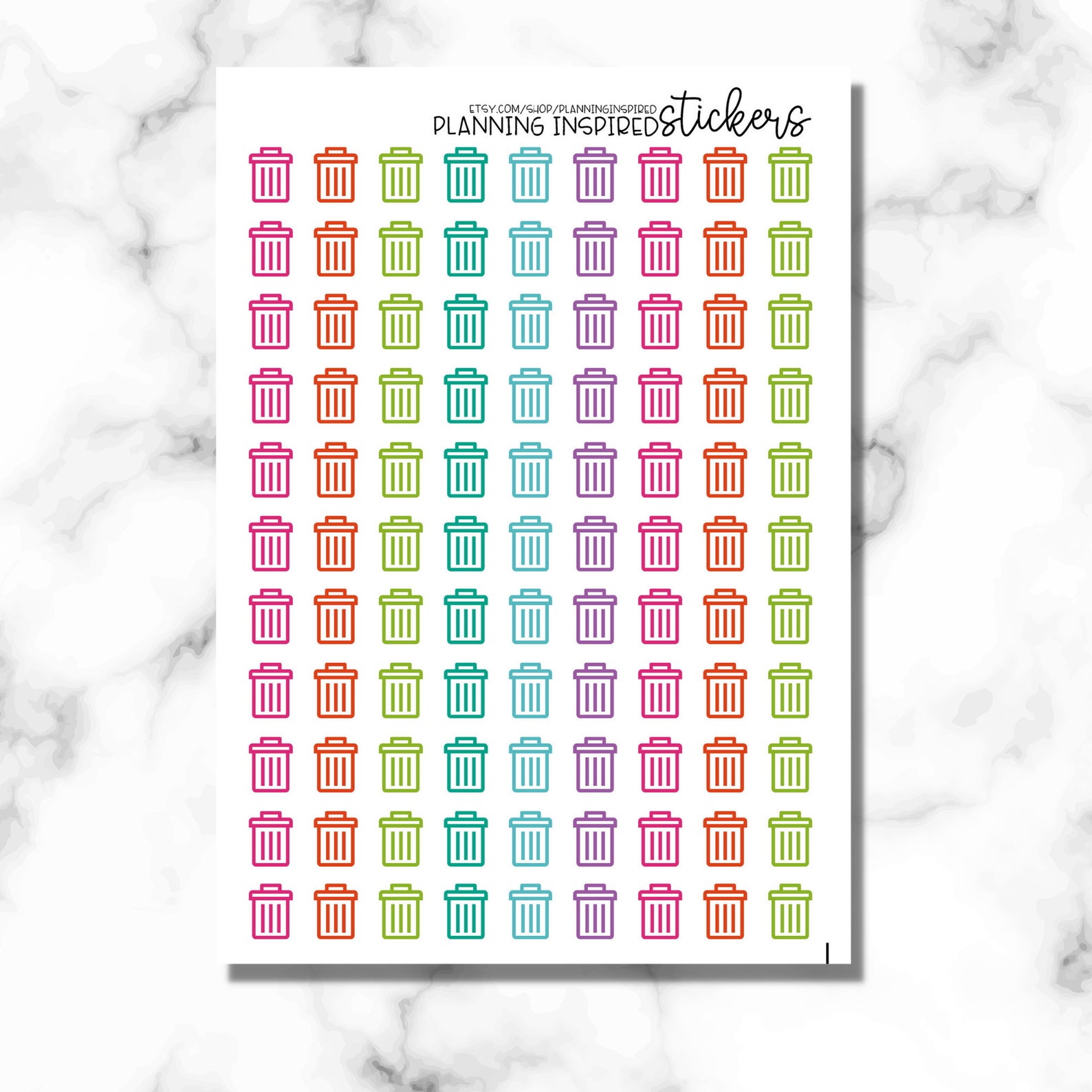 Garbage Stickers, Trash Planner Stickers, Garbage Day, Trash Day, Set ...