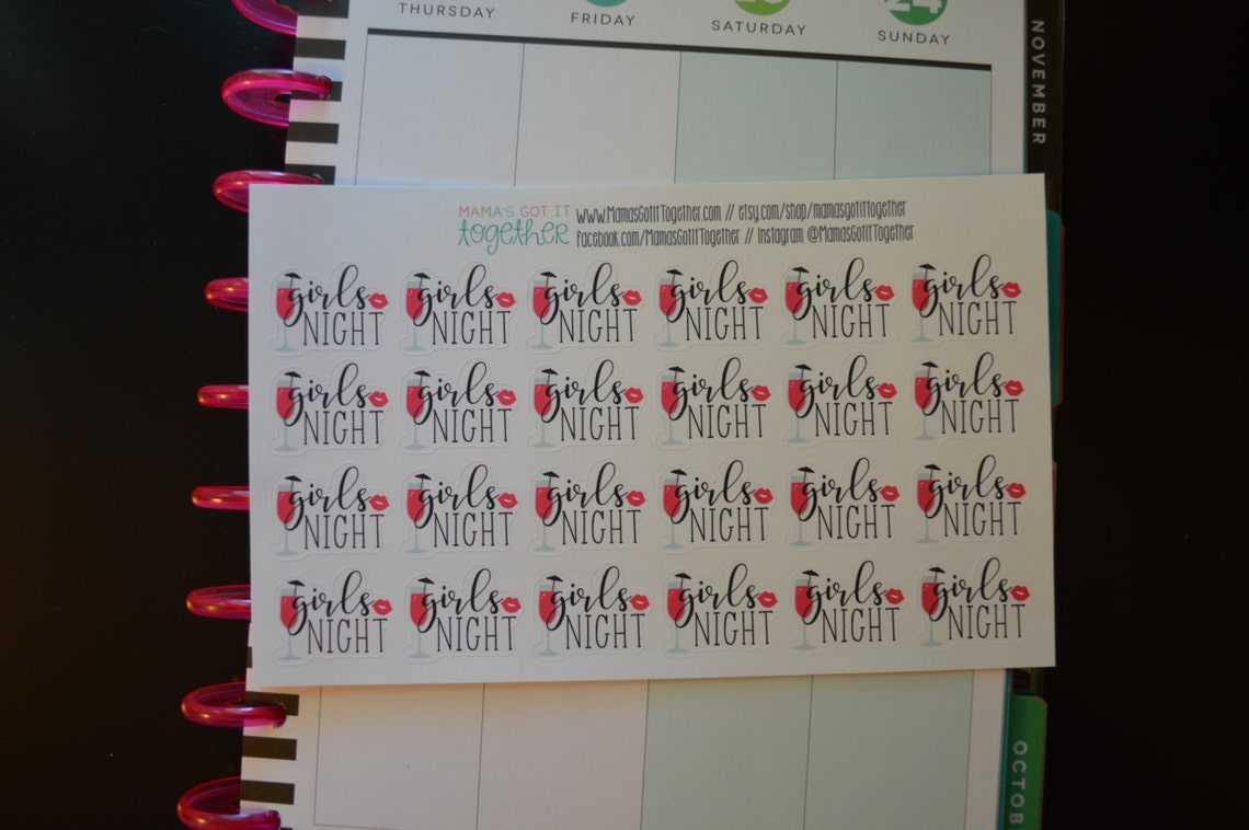 Girls Night Stickers Girls Night Out Stickers Set of 24 | Etsy