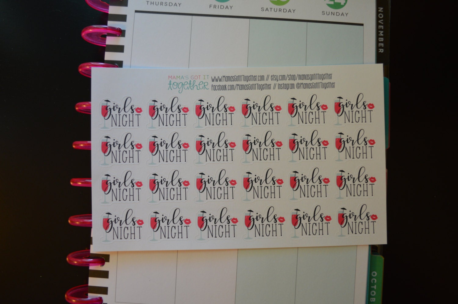 Girls Night Stickers Girls Night Out Stickers Set of 24 | Etsy