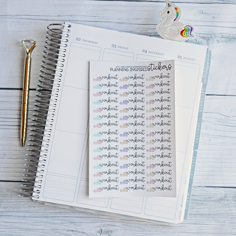 Workout Stickers Exercise Stickers Set of 45 Exercise - Etsy