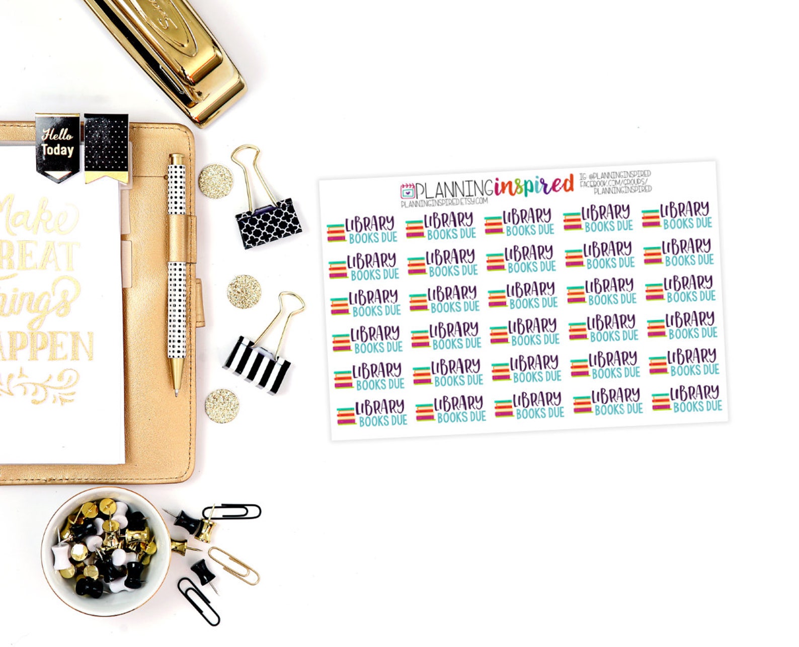 Library Stickers Library Books Due Library Books Due Set of - Etsy