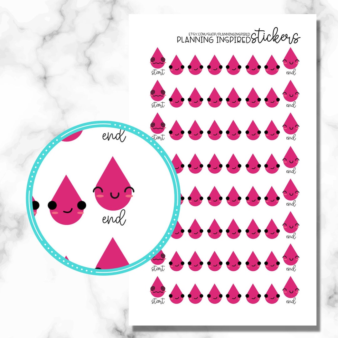 Period Tracker Planner Stickers, Period Tracking Stickers, Period ...