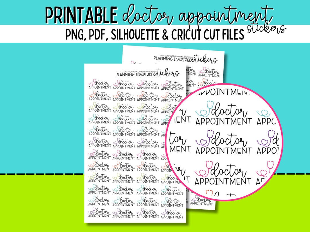 Printable Doctor Appointment Stickers, Printable Planner Stickers ...