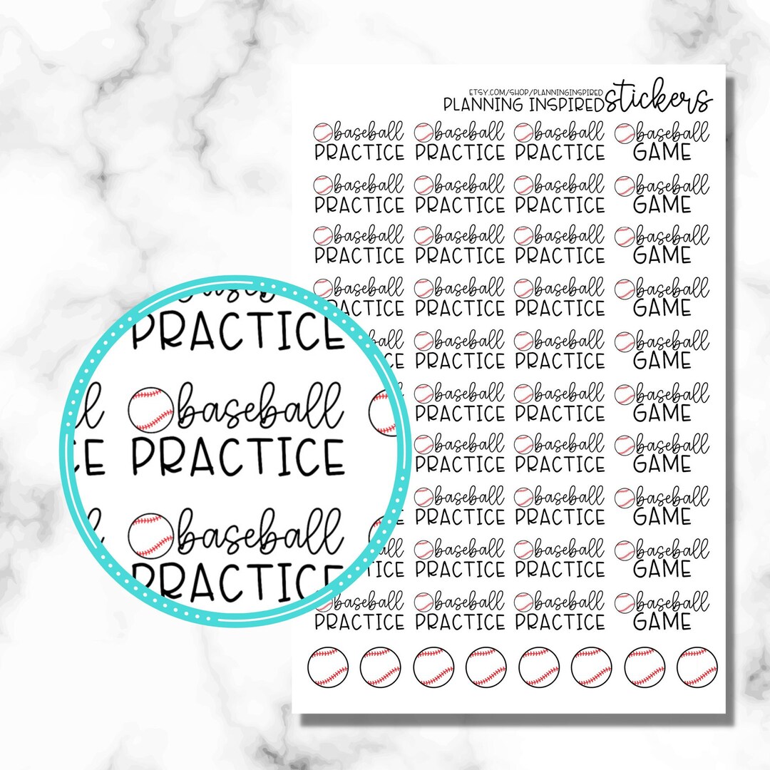 Baseball Stickers, Baseball Practice Stickers, Baseball Game Stickers ...