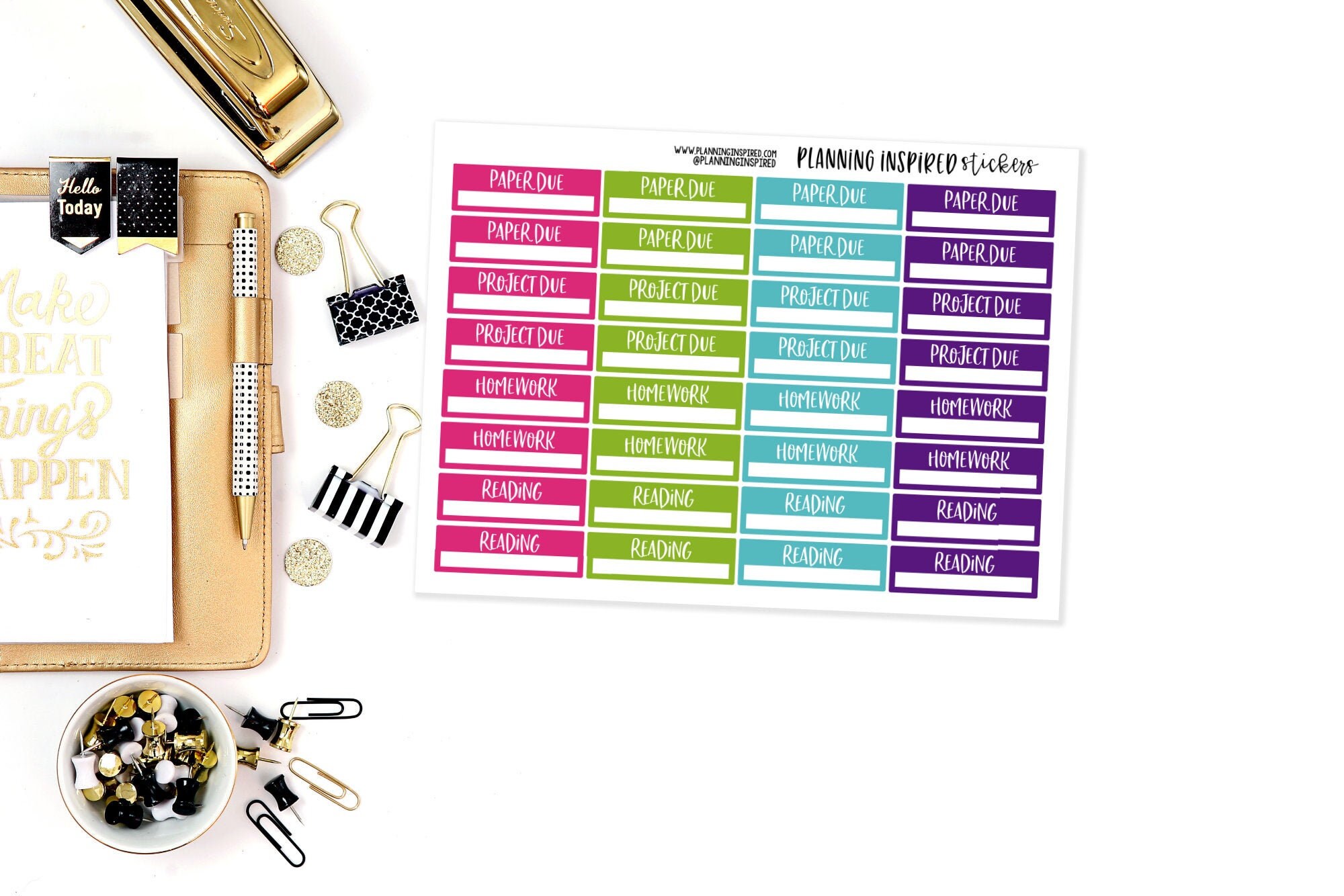 Student Planner Stickers College Stickers Homework Stickers | Etsy