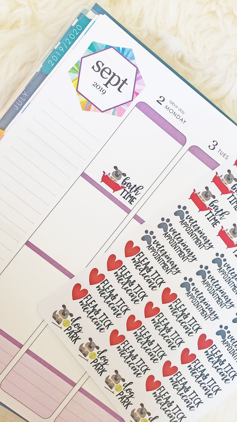 Dog Stickers Pet Stickers Dog Care Stickers Pet Care - Etsy