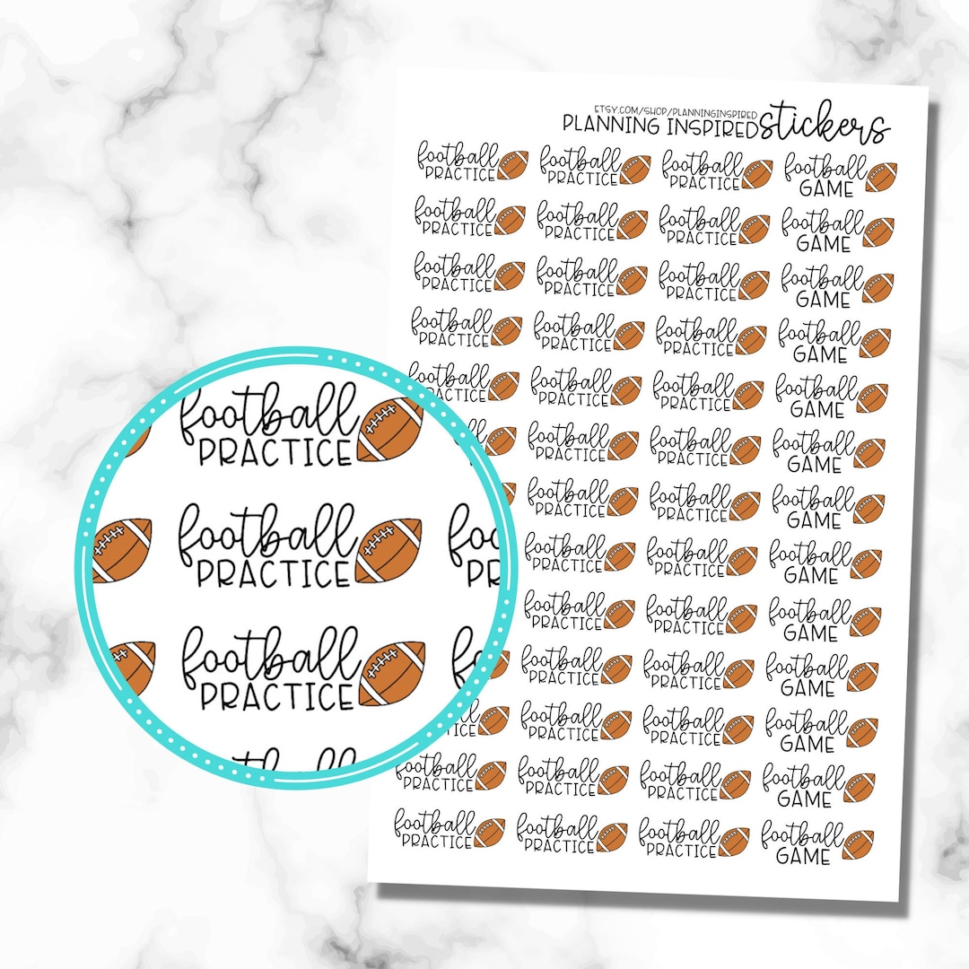 Football Stickers, Football Practice Stickers, Football Game Stickers ...