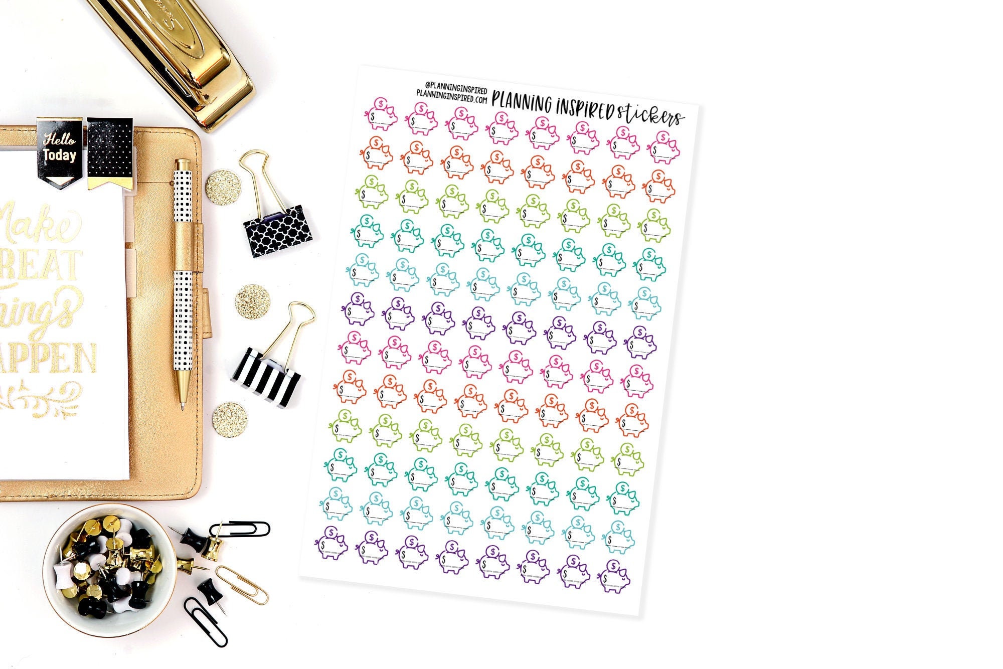 Savings Challenge Stickers Savings Stickers Set of 104 - Etsy UK