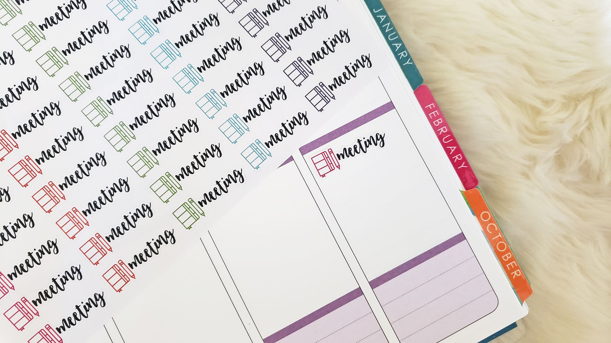 Meeting Stickers Meeting Planner Stickers Set of 45 Meeting | Etsy
