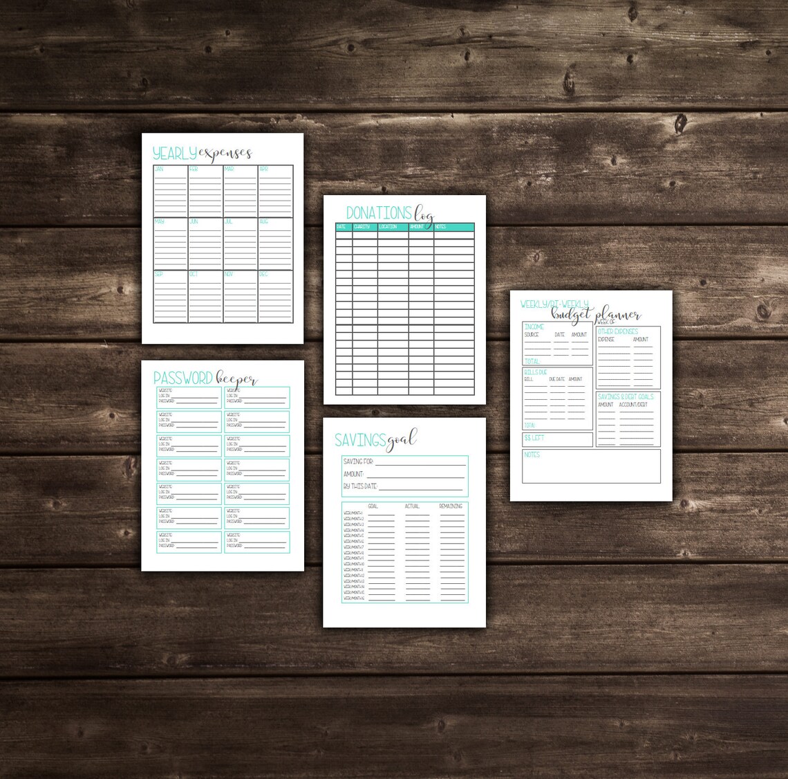 Budget Printables, Finance Planner, PDF Printable Budget Planner, 14 ...
