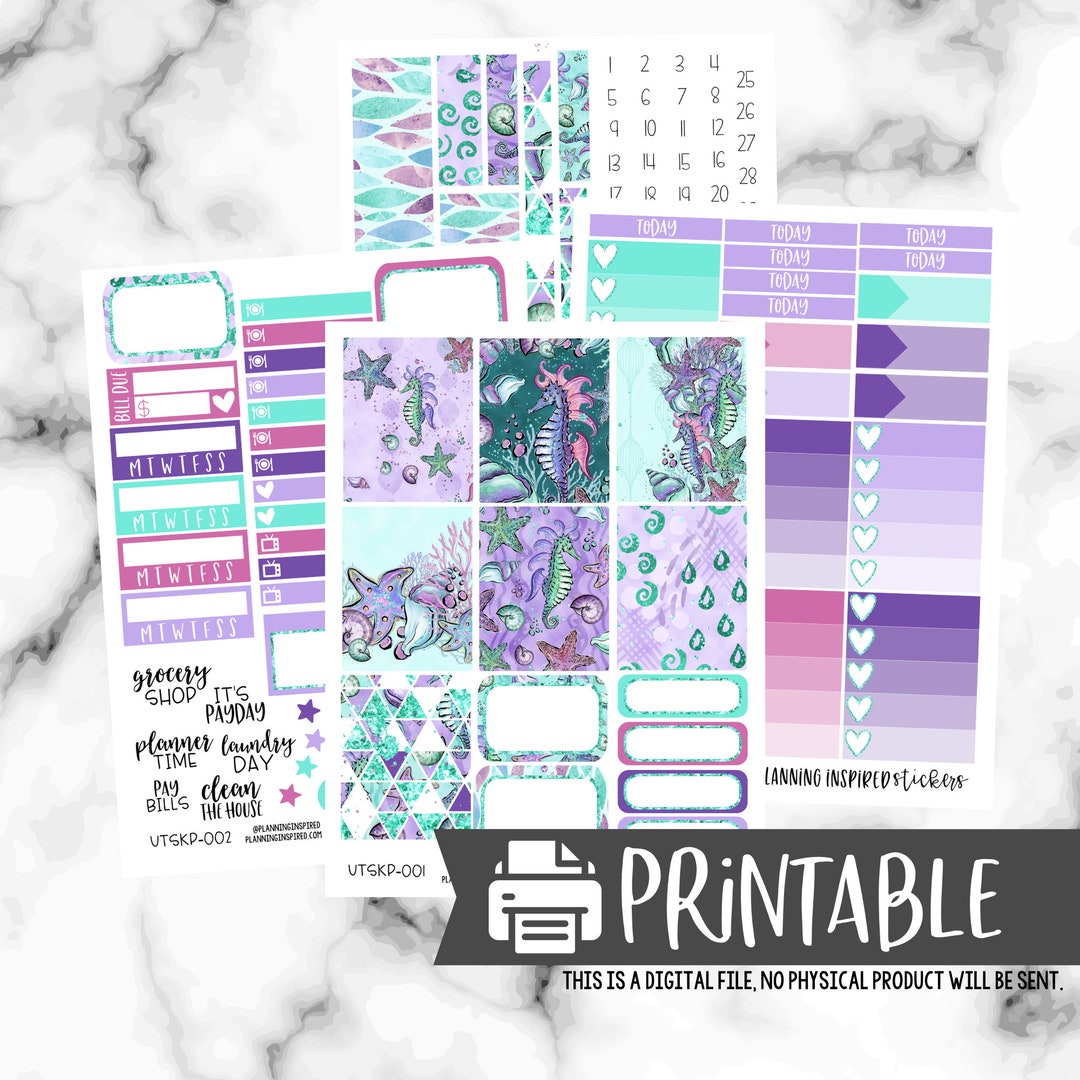 Under the Sea Printable Weekly Sticker Kit Printable, Printable Weekly ...