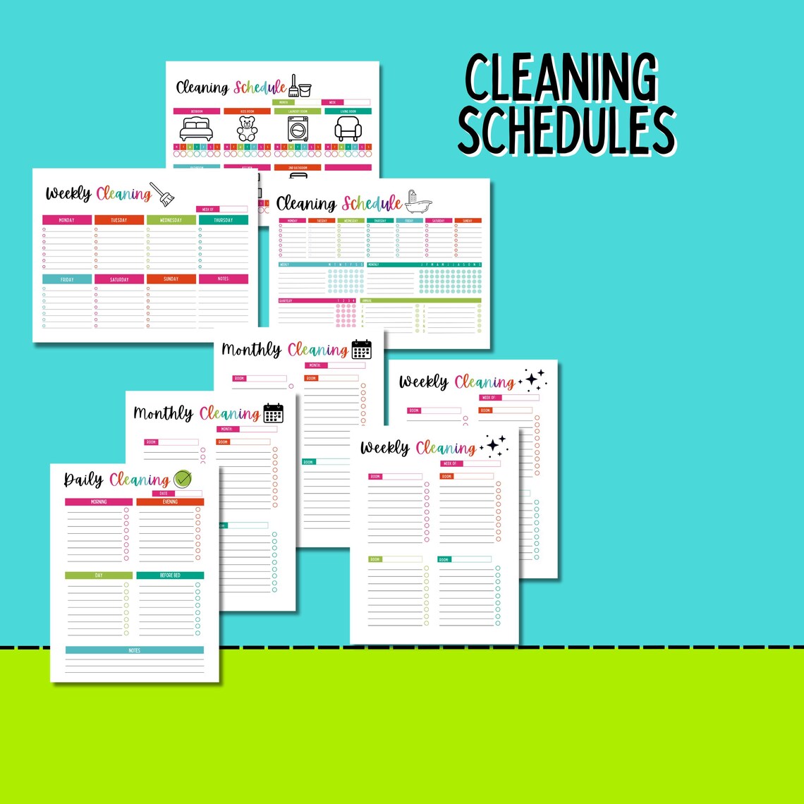 Cleaning Planner, Editable Cleaning Planner to Print, for Digital ...