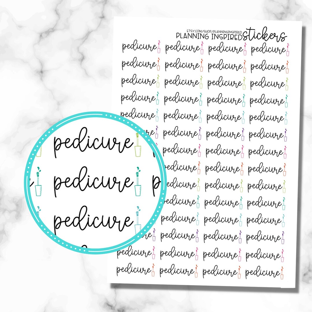 Pedicure Stickers, Set of 56 Pedicure Appointment Stickers for Your ...