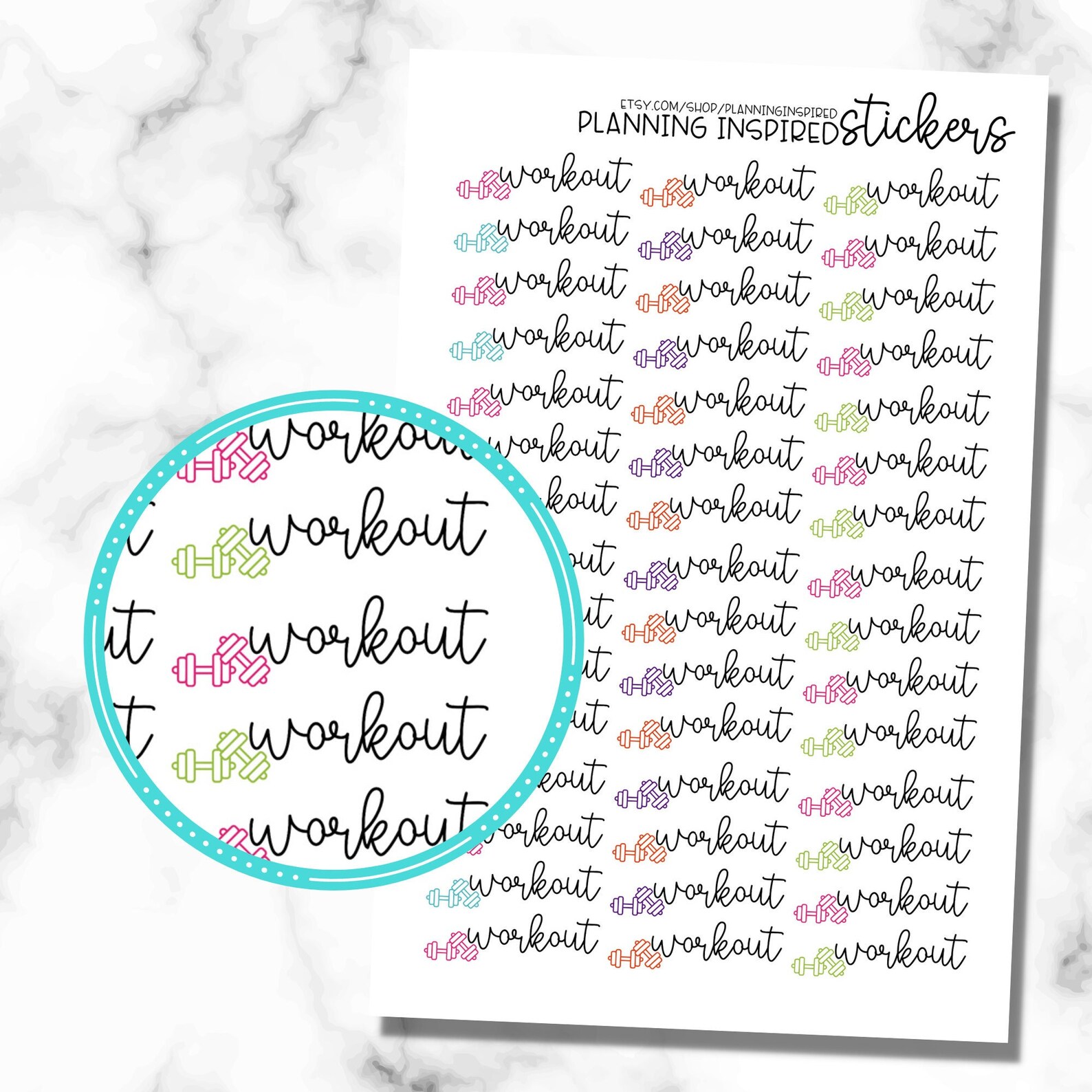 Workout Stickers Exercise Stickers Set of 45 Exercise - Etsy