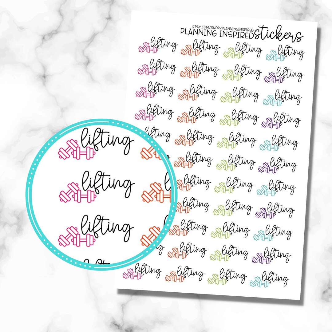 Lift Stickers, Strength Training Stickers, Workout Stickers, Set of 44 ...