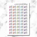Meal Prep Stickers, Meal Prep Planner Stickers, Set of 50, Printed ...