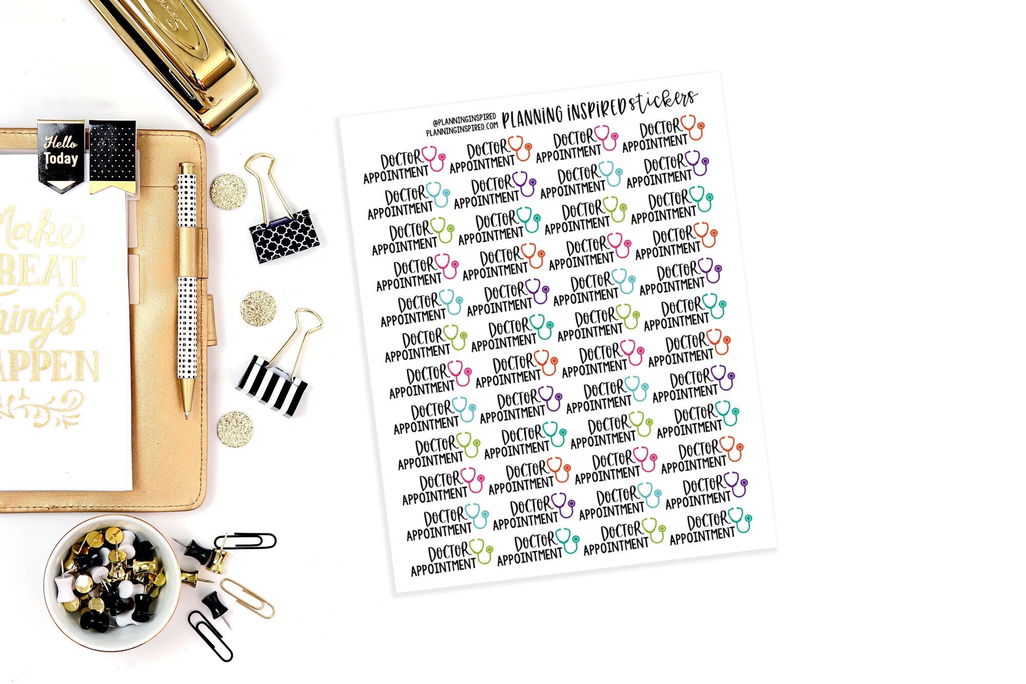 Doctor Appointment Stickers Set of 48 Doctor Stickers Doctor | Etsy