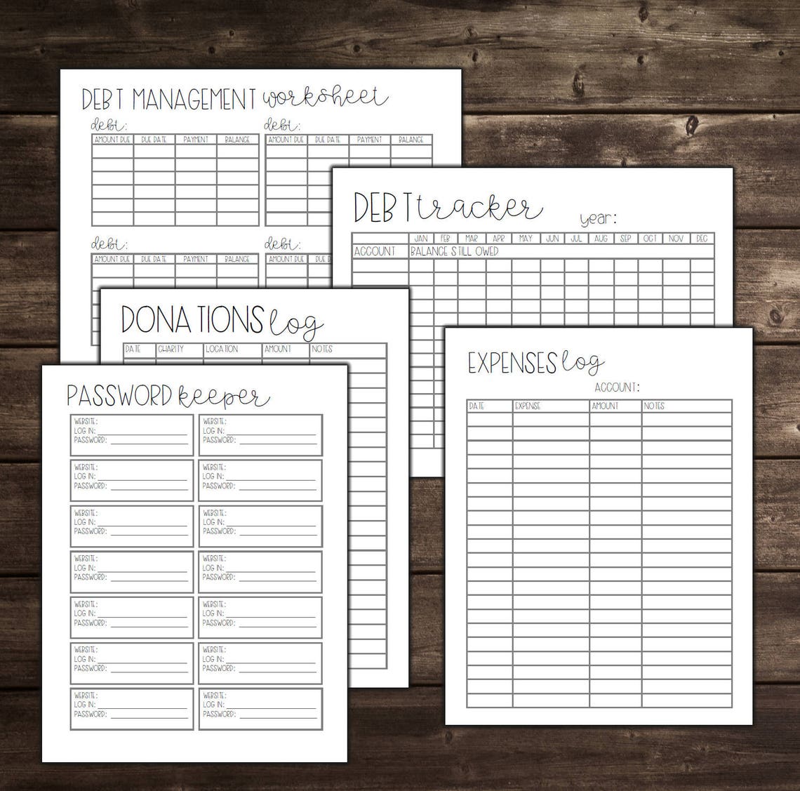 Budgeting Printables Budget Planner PDF Printable Finance - Etsy